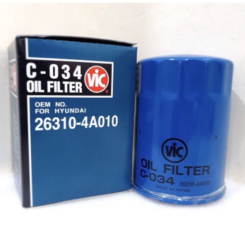 VIC OIL FILTER C-034 HYUNDAI STAREX DIESEL. H100, PORTER,CARRENS ...