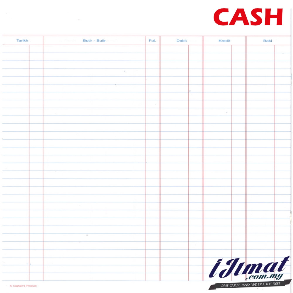 Captain Journal / Ledger / Cash Book 36pages, Buku Jernal / Lejar ...