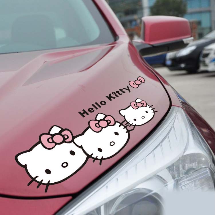 Lovely Hello Kitty Car Stickers Car Eyebrow Decals Car Styling Body ...