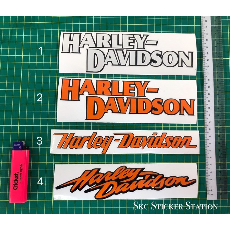 Harley Davidson Designs Sticker Cutting Overlapping Reflective harley ...