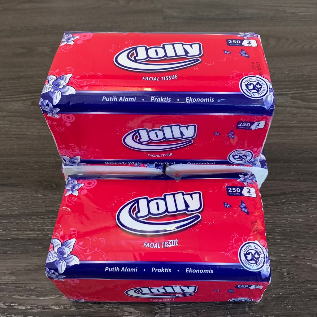 Facial TISSUE JOLLY Practical pack 250 sheets 2ply | Shopee Philippines
