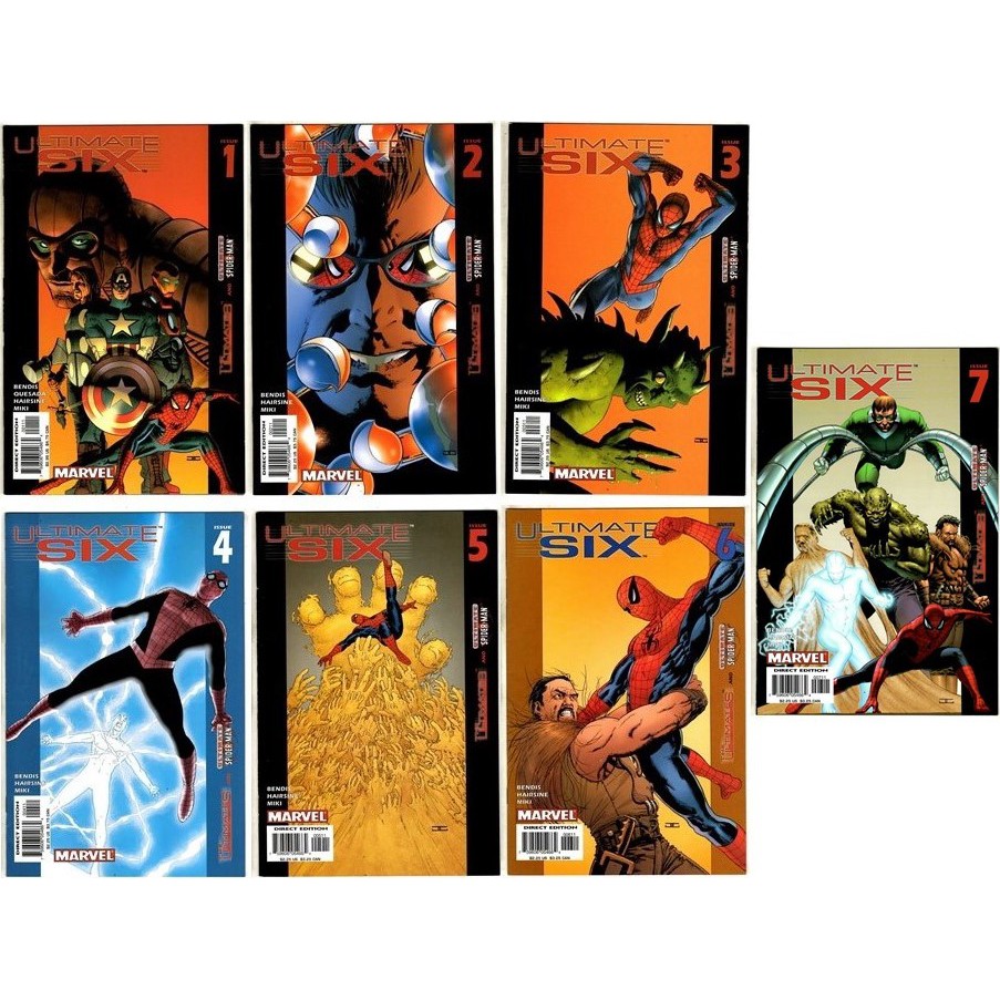 Ultimate Six 1 2 3 4 5 6 7 full run (2003) averages FN+. Spider-Man ...