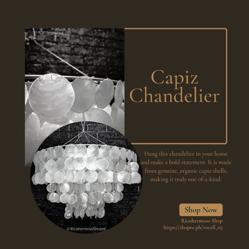 Natural Capiz Chandelier (CUSTOMIZED) | Shopee Philippines