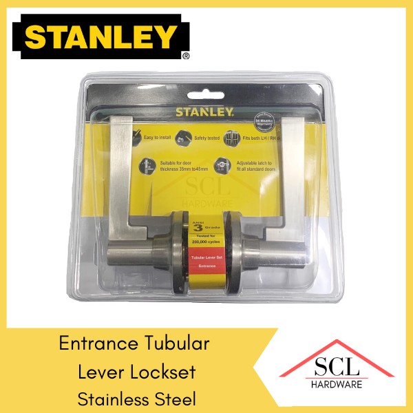 STANLEY Tubular Lever Entrance Lockset S8089 | Shopee Philippines