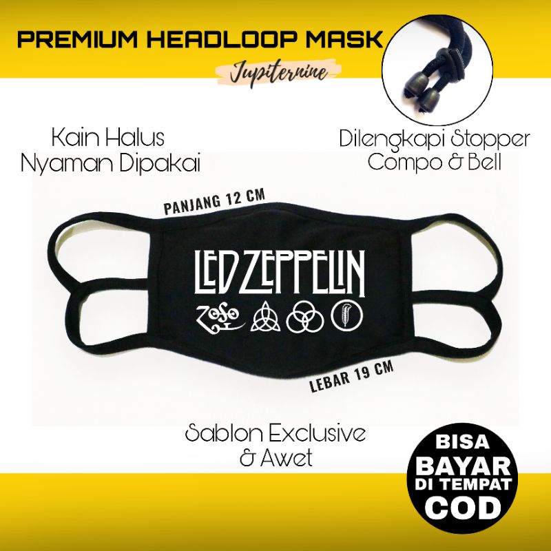 Zeppelin Premium Led Band Mask Headloop Mask Fashion Music (Logo ...