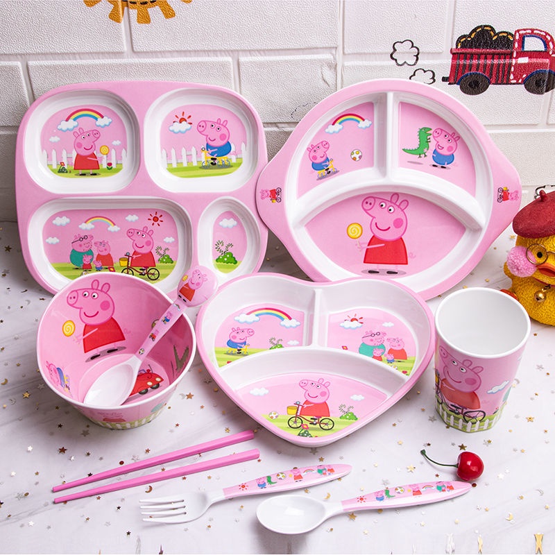 Ready Stock Piggy Peppa Pig Dinner Plate Children S Tableware Set