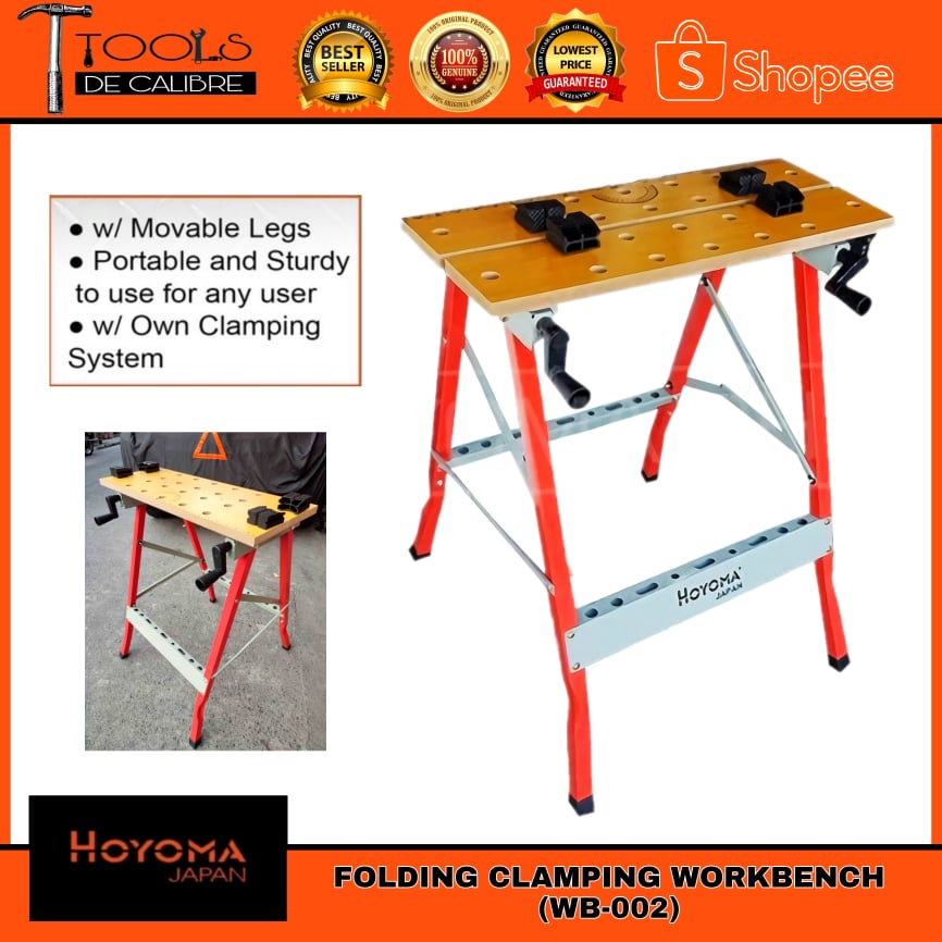 HOYOMA JAPAN Folding Clamping Work Bench w/ Movable Pegs (WB-002 ...