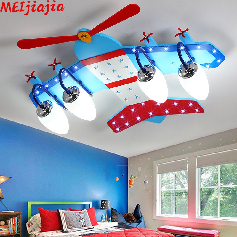 MEIJIAJIA Simple and modern children's room ceiling light boy bedroom ...