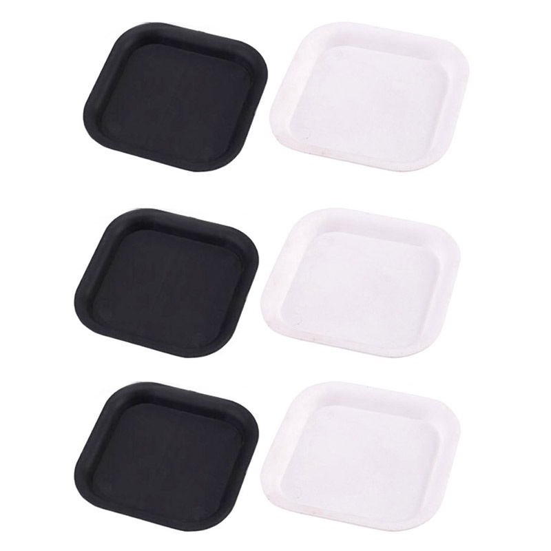 10pcs Plastic Nursery Flower Pot 7x7cm Trays Cute Base Holder Balcony ...