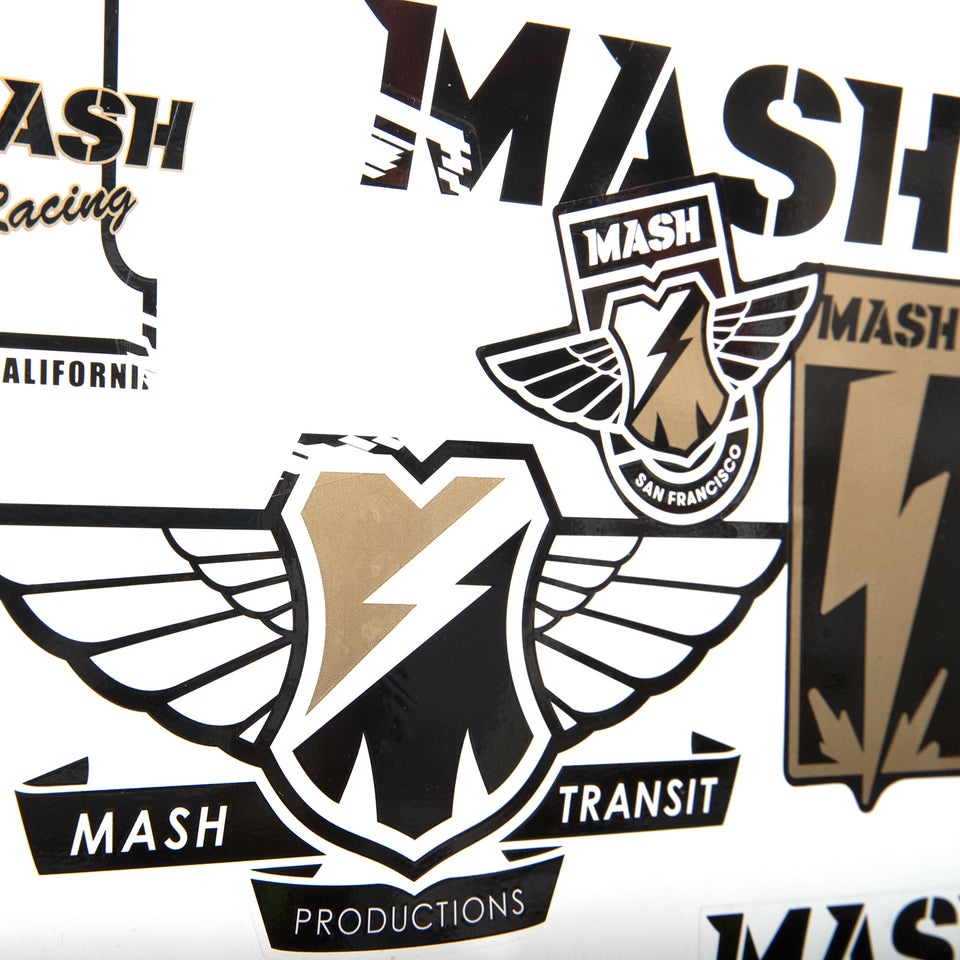 MASH Sticker Pack - Metallic Gold/Black/White on Clear | Shopee Philippines