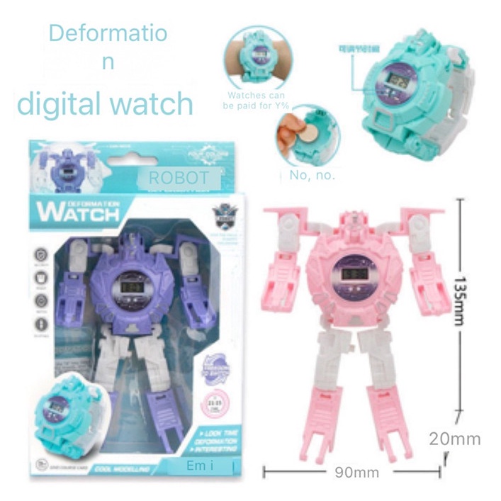 Children's Transformers Robot Transforming Watches Toys Primary School ...