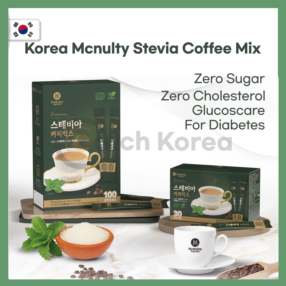 [Korea] Mcnulty Stevia Instant Coffee Mix 3-in 1/ Diabetes Coffee ...