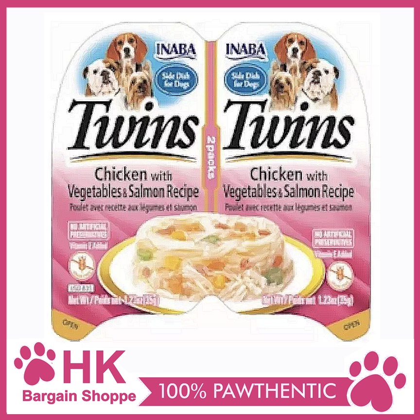 Inaba Ciao Churu Twins Chicken with Vegetables & Salmon Wet Dog Food in ...