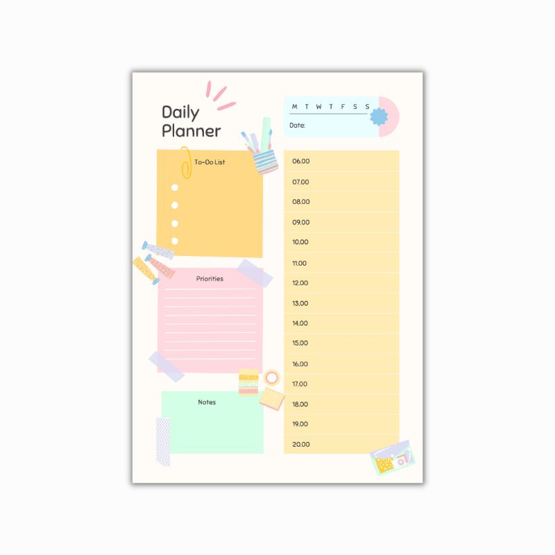 Reusable Daily Planner Board (laminated erasable) | Shopee Philippines