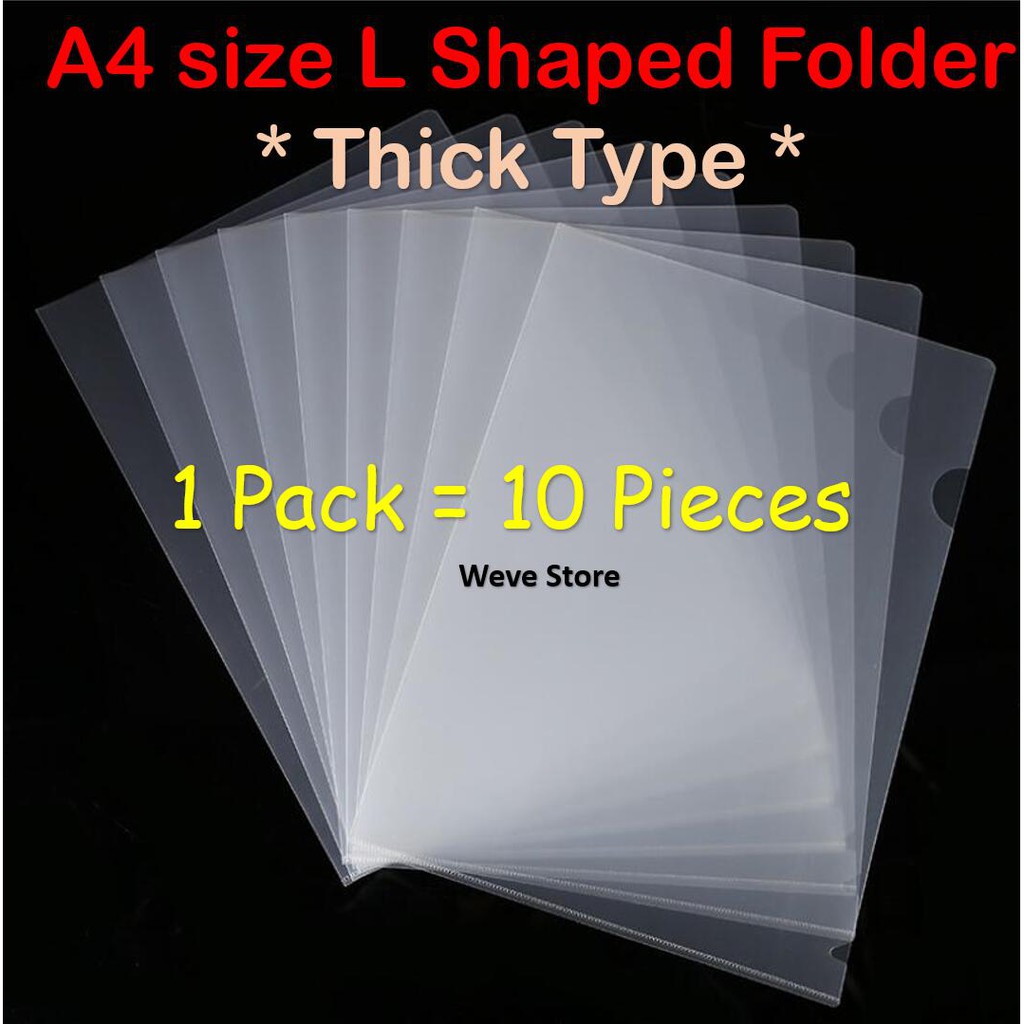 10 Pieces Per Pack for A4 Size L Shaped Folder Clear File Folder A4 ...