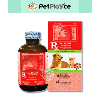 LC SCOUR 60ML Anti-Diarrheal Anti-Infective for Dogs & Cats Liquid Meds ...