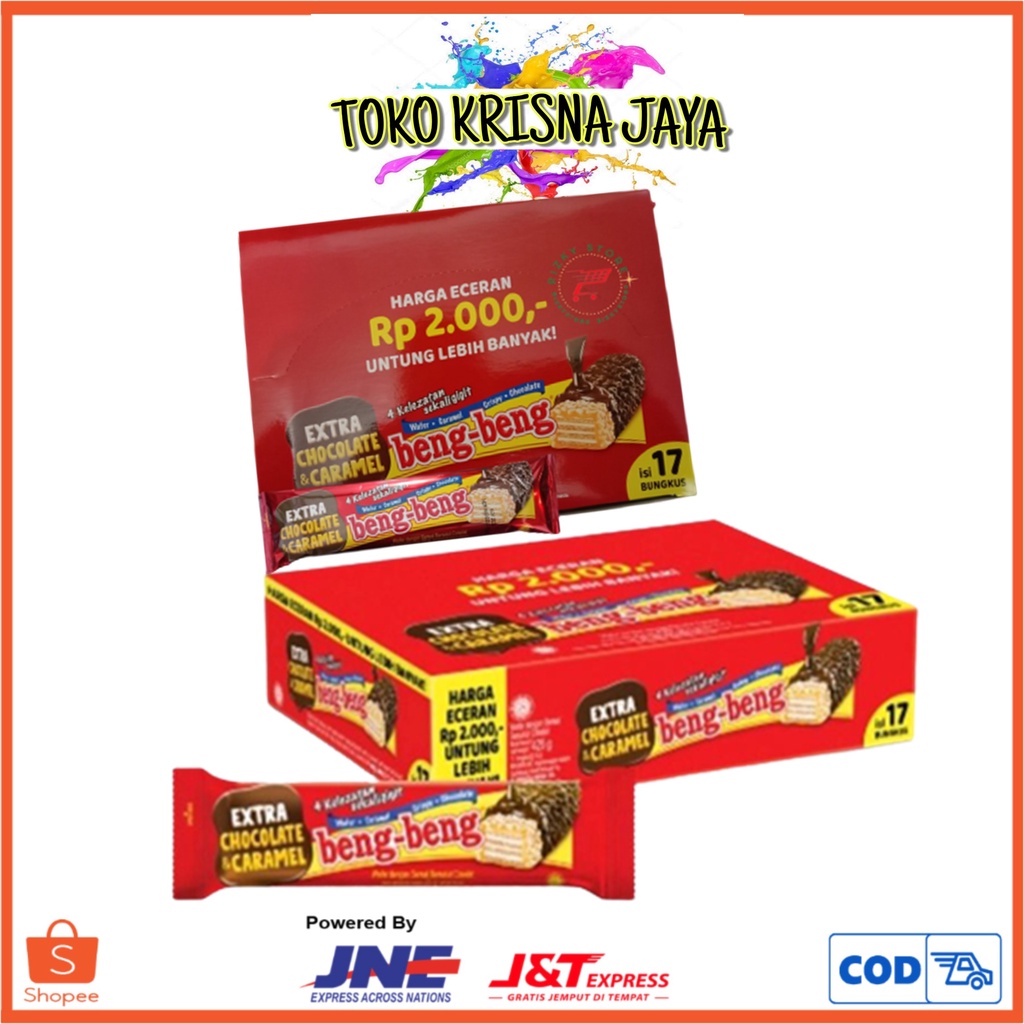 Beng BENG REGULAR WAFER CARAMEL CRISPY CHOCOLATE NET 1 BOX CONTAINS 17 ...