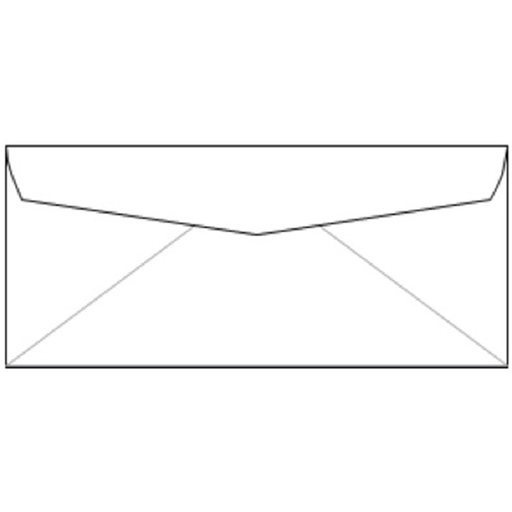 ( TINGI 5 PCS ) LETTER ENVELOPE PLAIN WHITE MAIL LONG 9-1/2" X 4" SOBRE