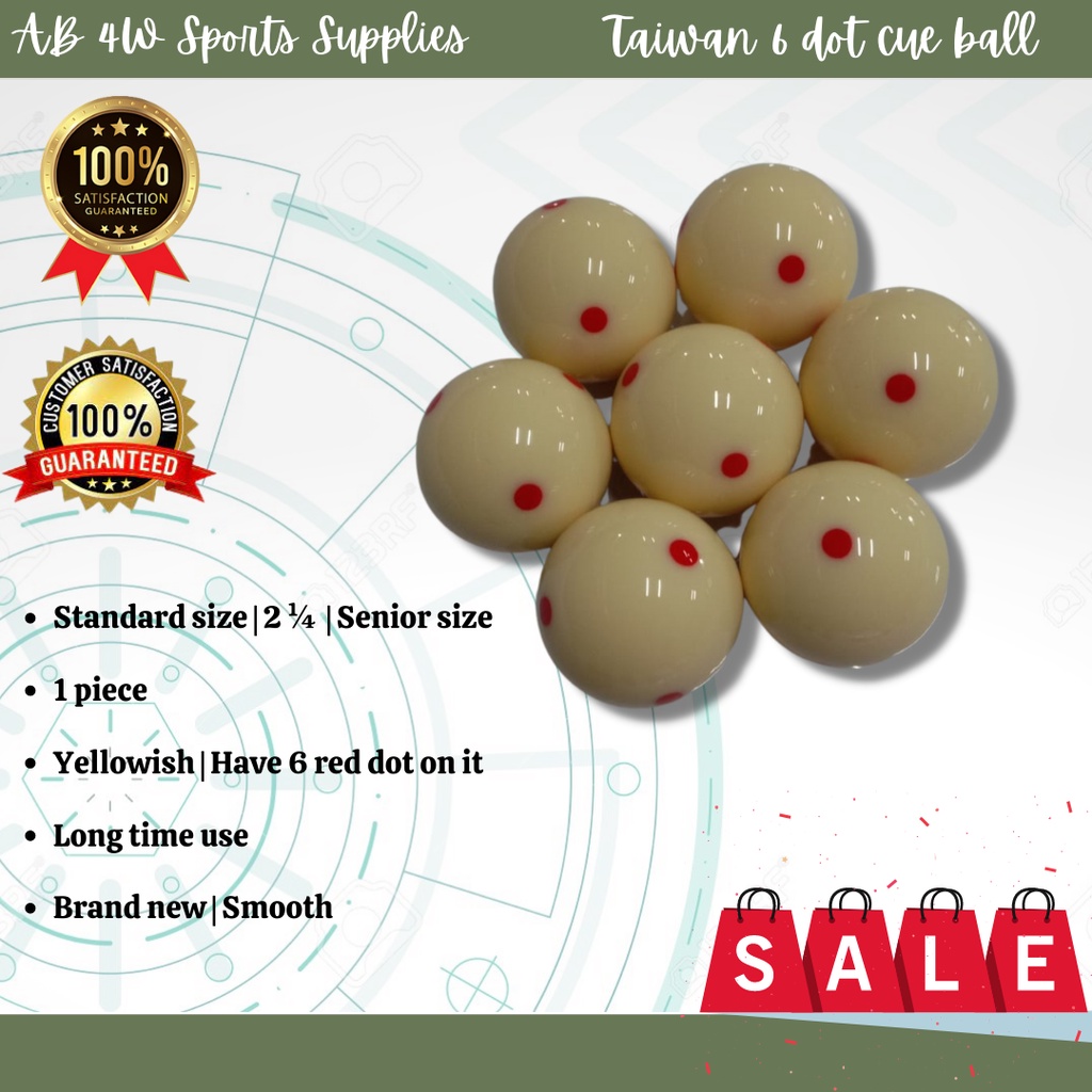 BILLIARD TAIWAN 6 DOT | MOTHER BALL | CUE BALL | BOLA NG BILYARAN ...