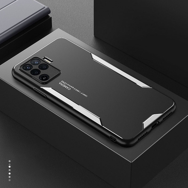 For OPPO A94 Luxury Aluminum Metal Matte Cover Shockproof Protection ...