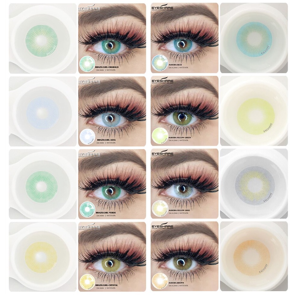 Eyeshare Fashion Contact Lenses Natural Color Moisturizing For Outdoor ...