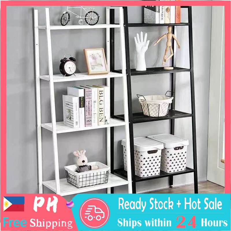 Book Shelf Metal shelf 4 Tier Storage LERBERG Style Organizer Rack ...