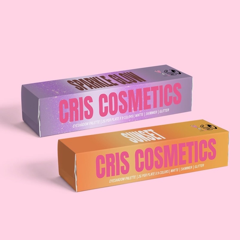 eyeshadow palette sunset & sparkle glow by Cris Cosmetics | Shopee ...