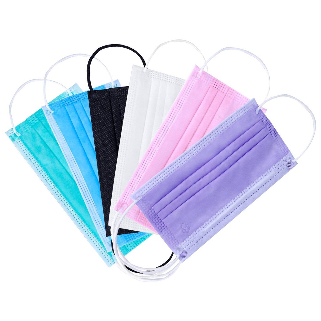 SD New 3-Ply Disposable Face Mask colored 50pcs with box unisex cod ...