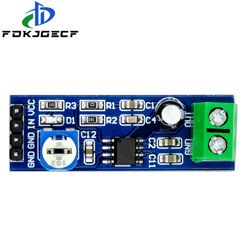 Lm386 Audio Power Amplifier Module 200 Times Gain Amplifier Board Mono Power Amplifier 5v 12v