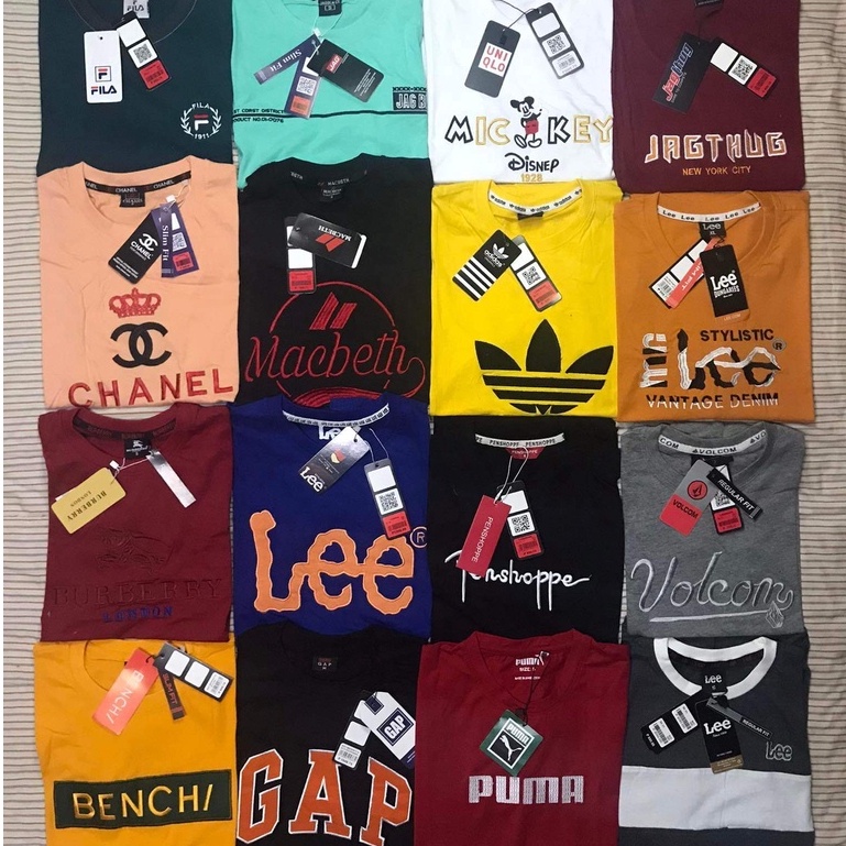 BUNDLE OF 10PCS OVERRUNS / MALL PULL OUT ASSORTED BRANDED TSHIRT FOR ...
