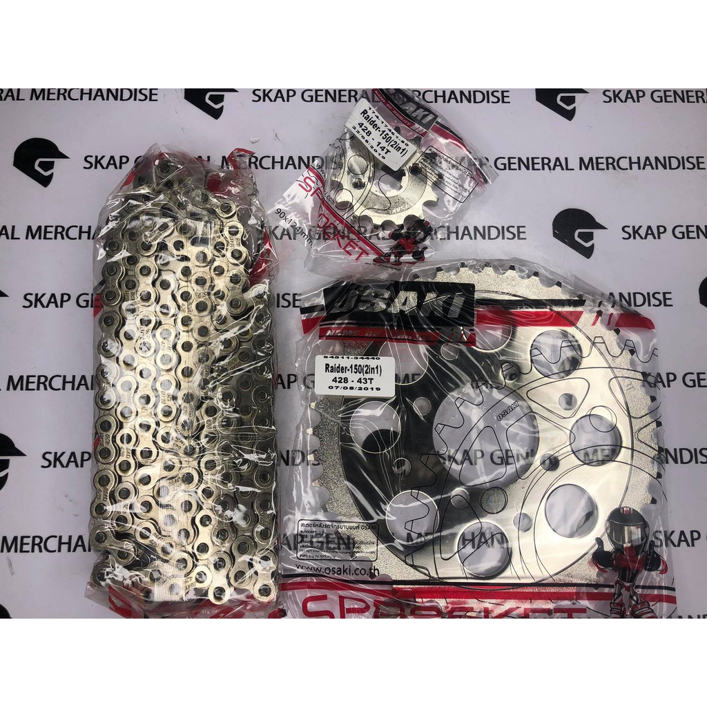 OSAKI - CHAIN SET - RAIDER 150 ( 2 IN 1 ) | Shopee Philippines