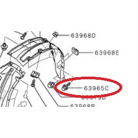 Plastic Mounting Bolts Wheel Arch Onew PAJERO ALL NEW Mitsubishi ...