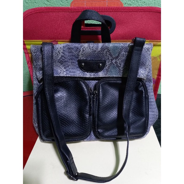 DUSTO Phyton Skin 3-Way (HandBag/Sling/Backpack) | Shopee Philippines