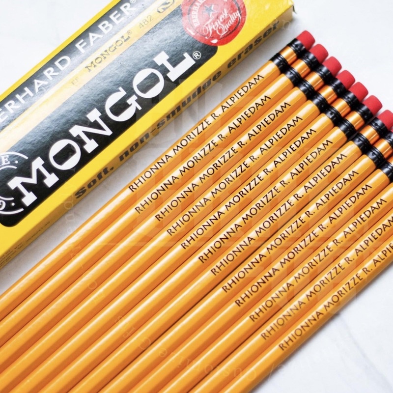 Personalized Mongol Pencil (Laser Engraved) | Shopee Philippines