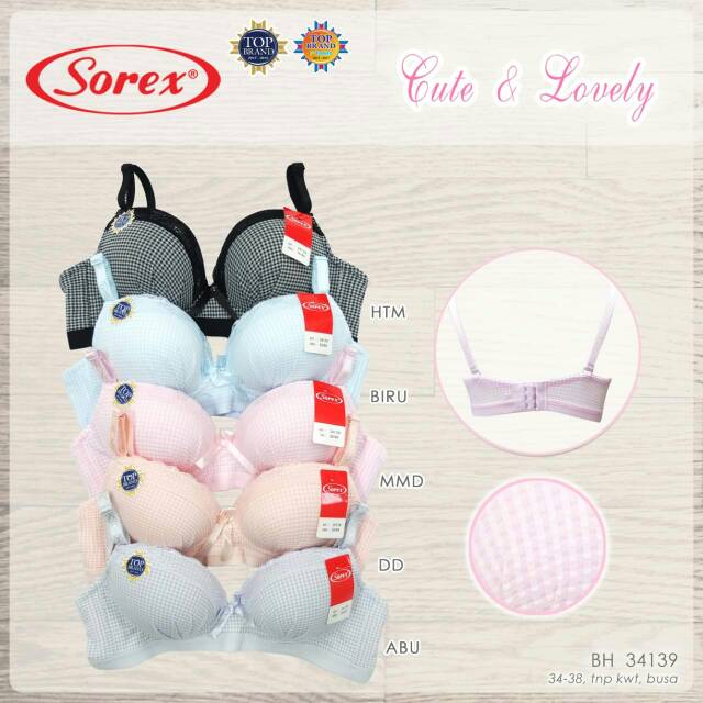 Sorex bh 34139 cute & Lovely without wire | Shopee Philippines
