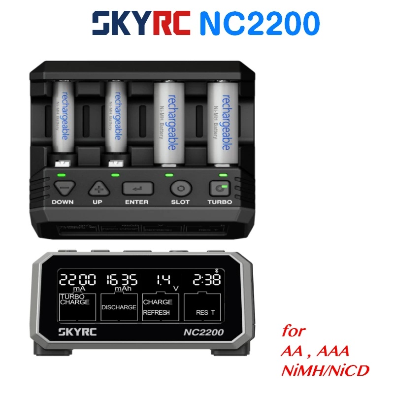 SKYRC NC2200 Bluetooth Smart Fast Charger Discharger Refresh Analyzer ...