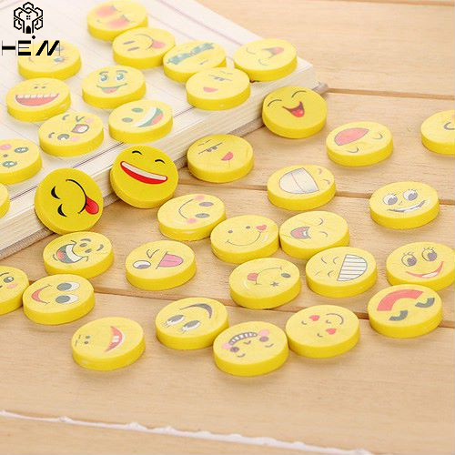 4 Packs Strange Emoji Eraser Cartoon Smiley Face Environmentally ...