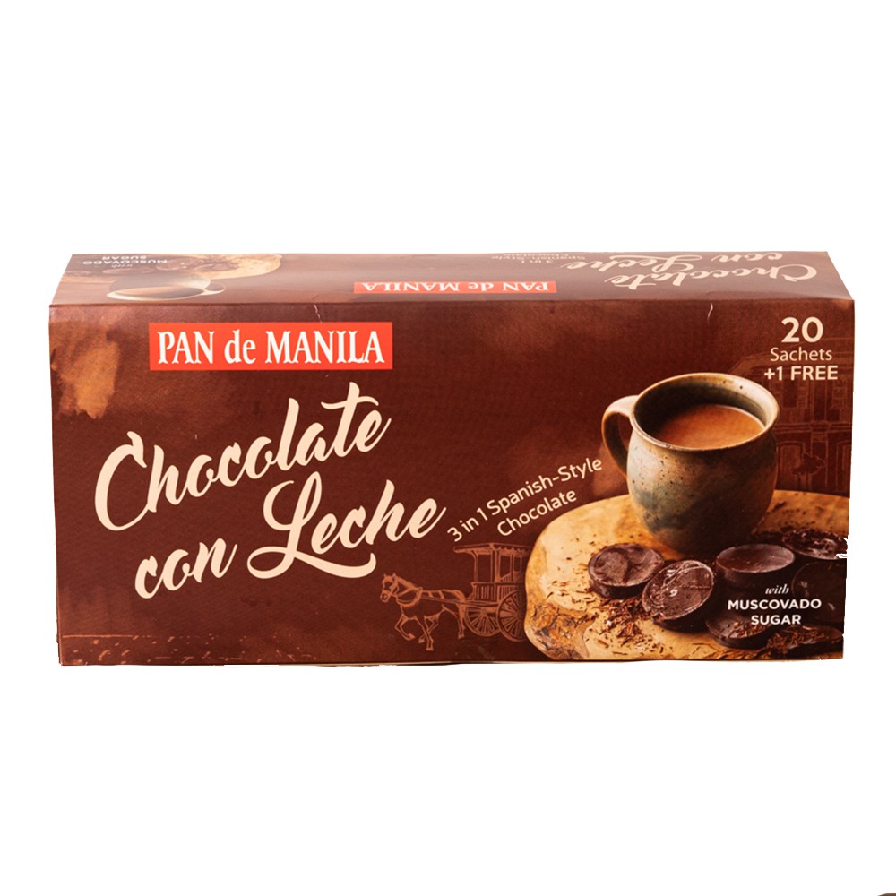 Pan de Manila Chocolate Con Leche Box of 21 Sachets | Shopee Philippines