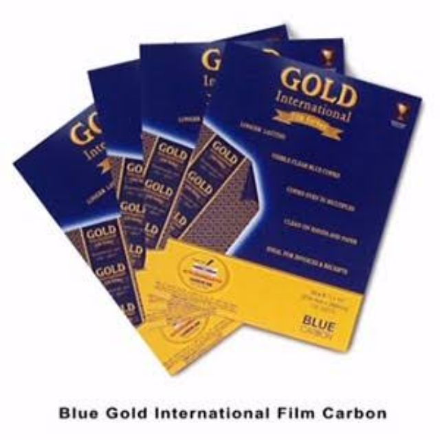 1 BOX (100 Sheets) - GOLD Intl. Film Carbon Paper for Invoices | Shopee ...