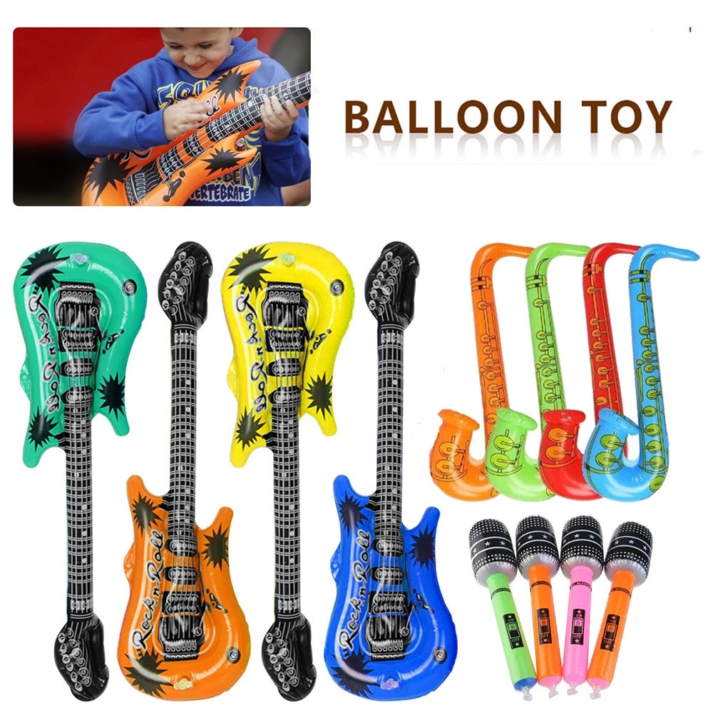 Pvc Inflatable Microphone Guitar Saxophone Balloon Inflatable Musical ...