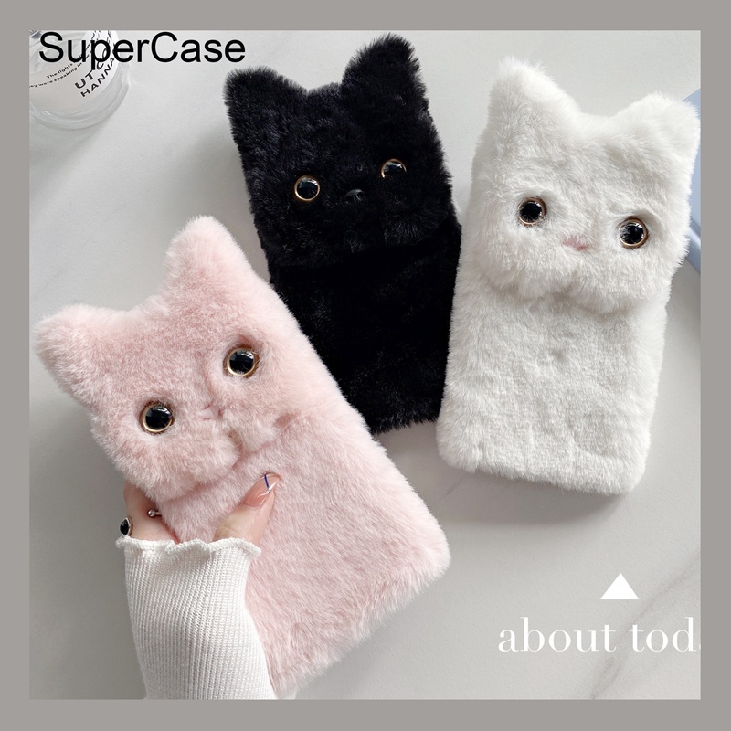 Plush Cat Stand Case For Xiaomi Mi 11T 10T Pro Lite Poco M3 M4 Pro X3 ...