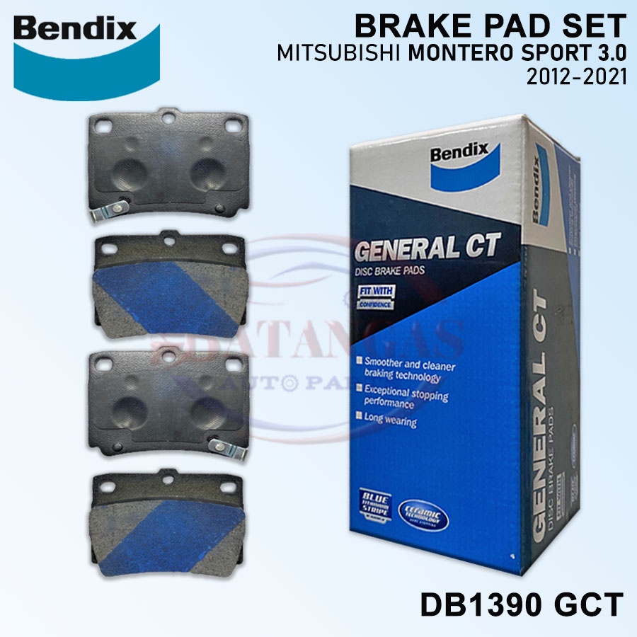 BENDIX REAR BRAKE PAD SET Mitsubishi Montero USA Model 2005-2007 and Montero Sport 2012-2021 ...