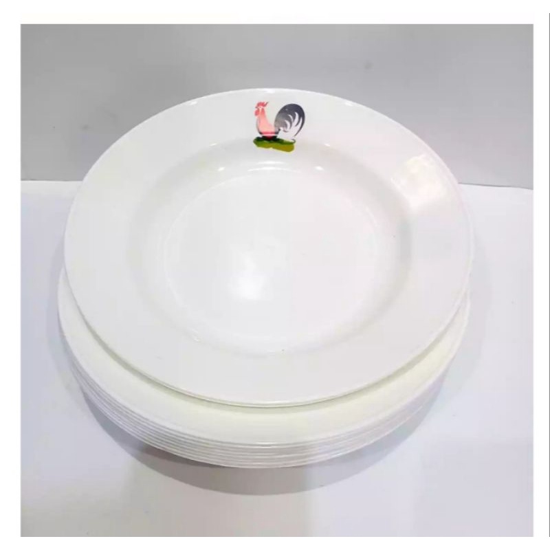 Flas SCP 8IN1 Rooster Plate/Dinner Plate/Thick Plastic Plate 1 To 12PCS ...