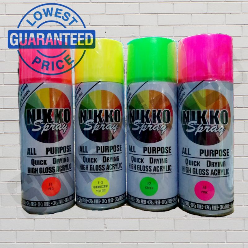 Nikko Spray Paint Fluorescent Series | Shopee Philippines