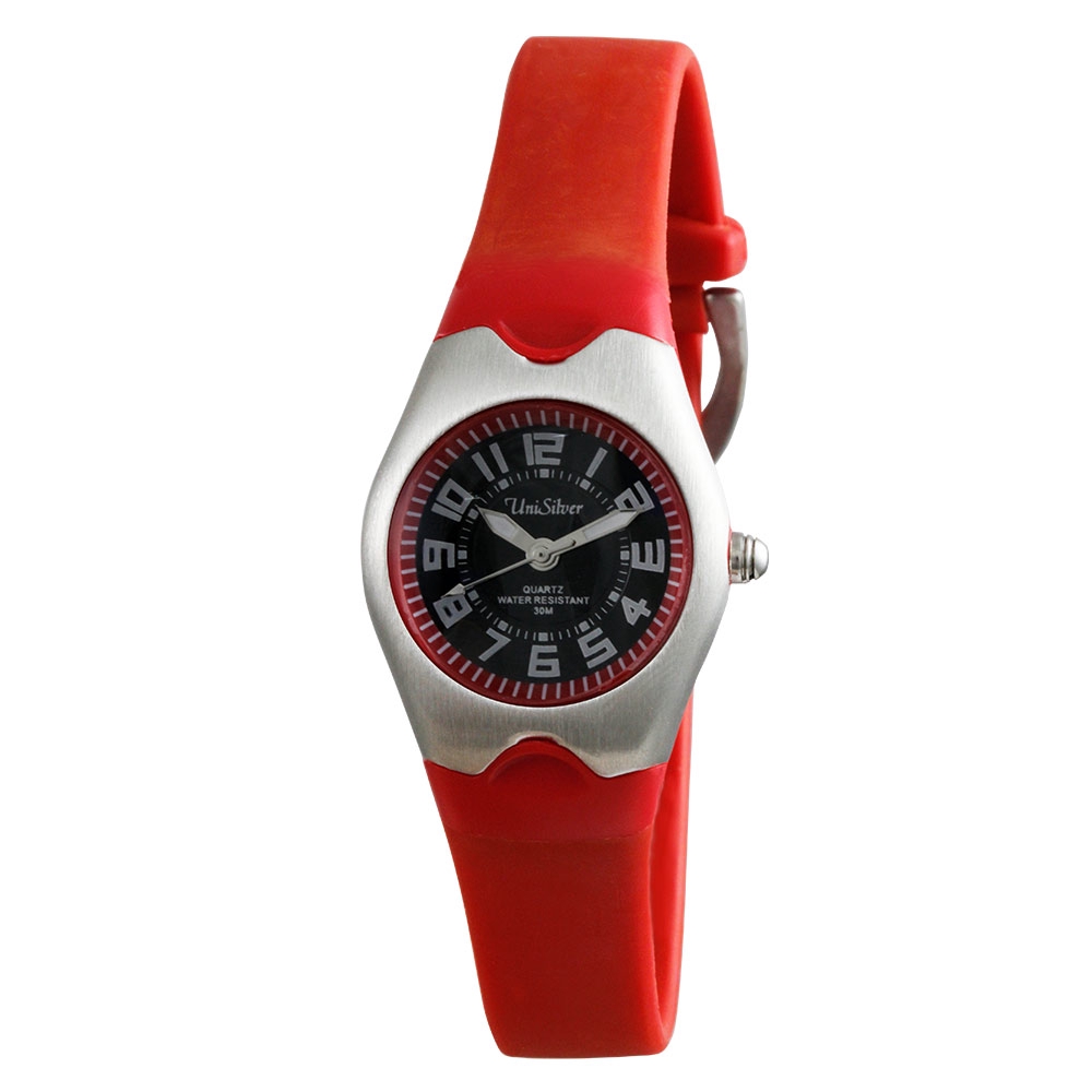 UniSilver TIME Encore Women's Red Analog Rubber Watch KW2728-2119 ...