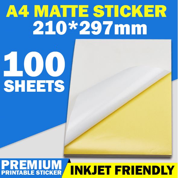 A4 Sticker Printable Matte Glossy | Shopee Philippines