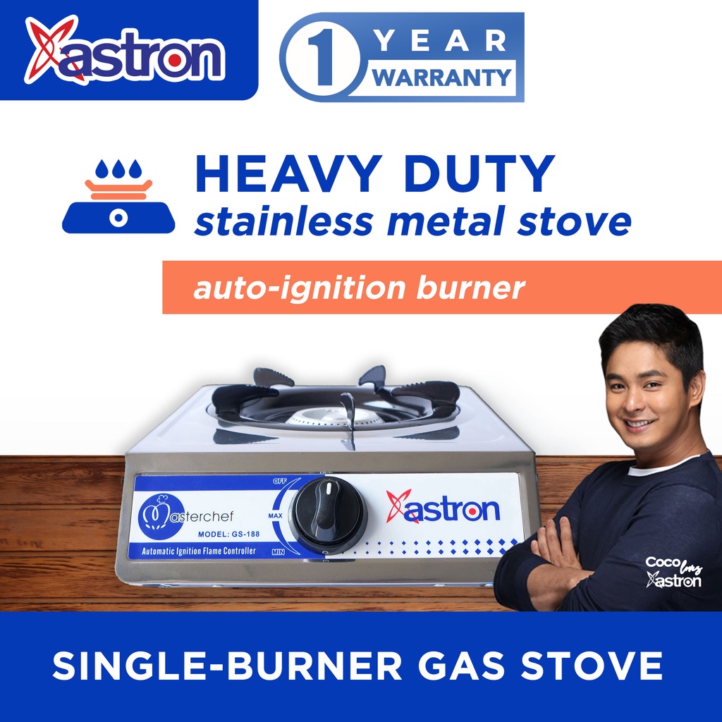 Astron GS-188 Heavy Duty Single Burner Gas Stove Stainless Body ...