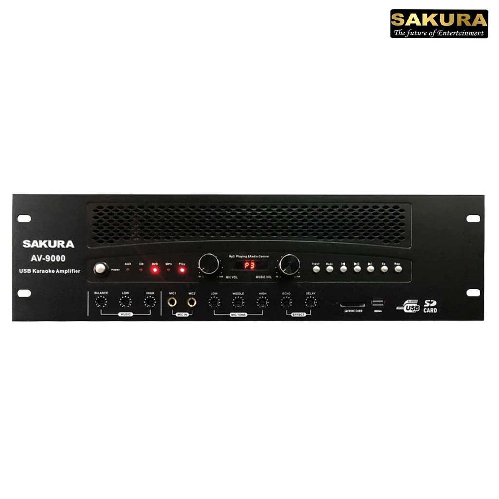 Sakura AV-9000 USB Karaoke Amplifier ( 1800 watts x 2 ) | Shopee Philippines