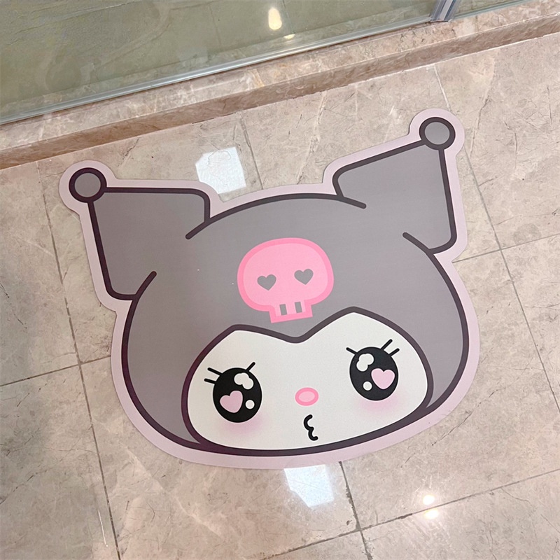Cartoon Bathroom Carpet Melody Kuromi Pompom Purin Floor Mats | Shopee ...