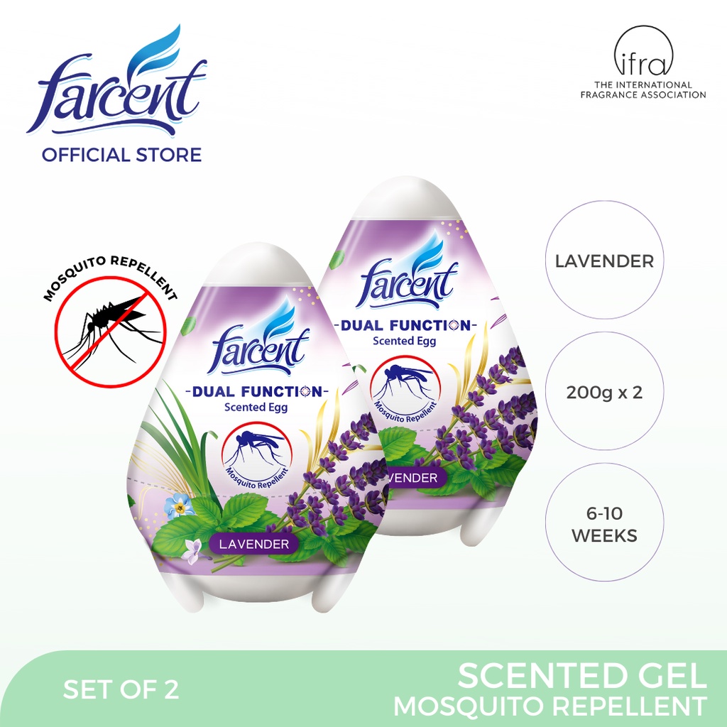 Farcent Scented Egg + Mosquito Repellent Lavender Set of 2 (170g each) | Shopee Philippines